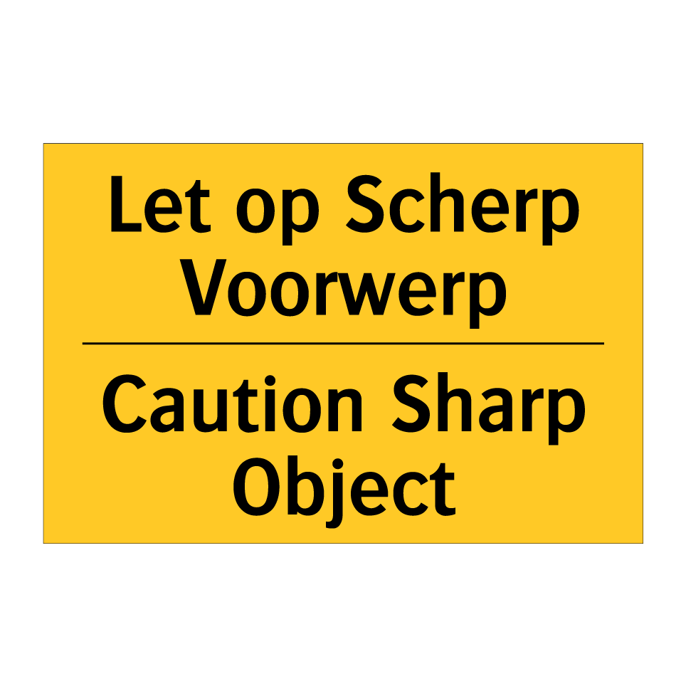 Koop Let op Scherp Voorwerp - Caution Sharp Object bord | SignOnline ...