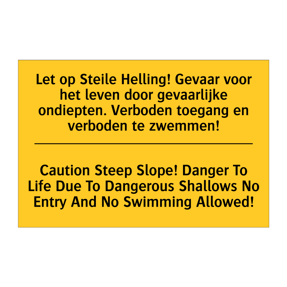 Koop Let op Steile Helling! Gevaar /.../ - Caution Steep Slope! Danger ...