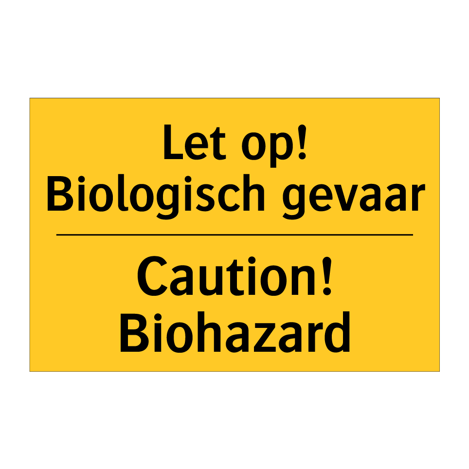Koop Let op! Biologisch gevaar - Caution! Biohazard bord | SignOnline ...