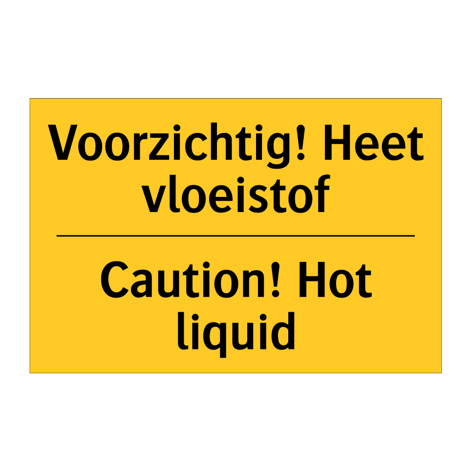 Koop Voorzichtig! Heet vloeistof - Caution! Hot liquid bord ...