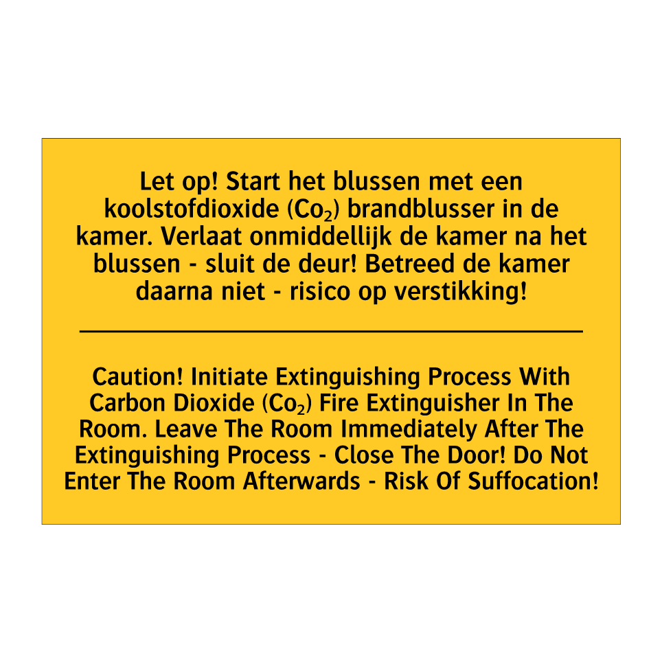 Koop Let op! Start het blussen met /.../ - Caution! Initiate ...