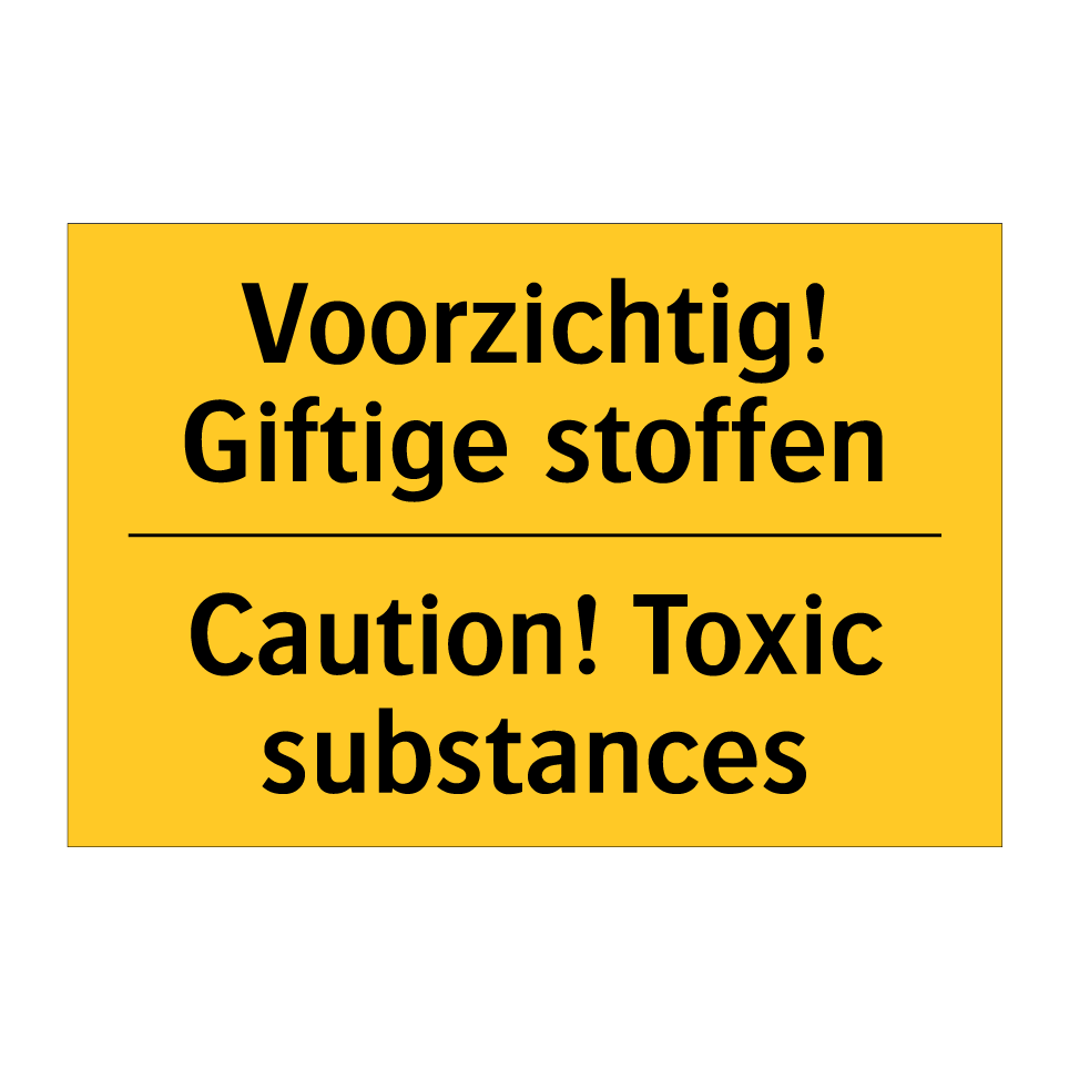 Koop Voorzichtig! Giftige stoffen - Caution! Toxic substances bord ...