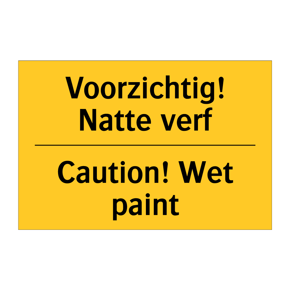 Koop Voorzichtig! Natte verf - Caution! Wet paint bord | SignOnline ...