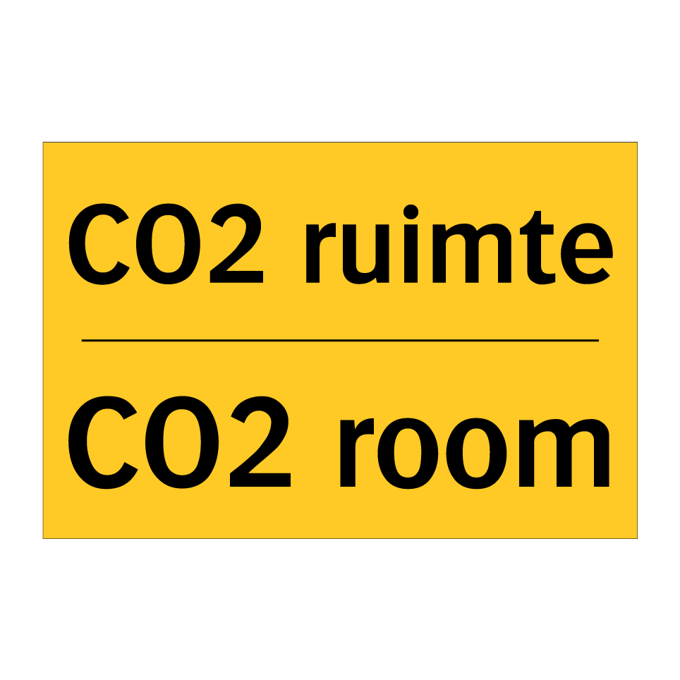 Koop CO2 ruimte - CO2 room bord | SignOnline | NL-W3222