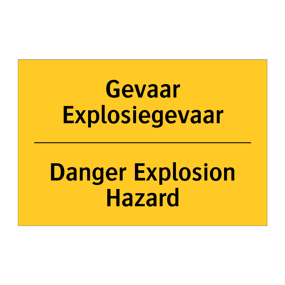 Koop Gevaar Explosiegevaar - Danger Explosion Hazard bord | SignOnline ...