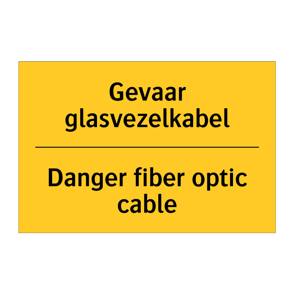 Koop Gevaar glasvezelkabel - Danger fiber optic cable bord | SignOnline ...