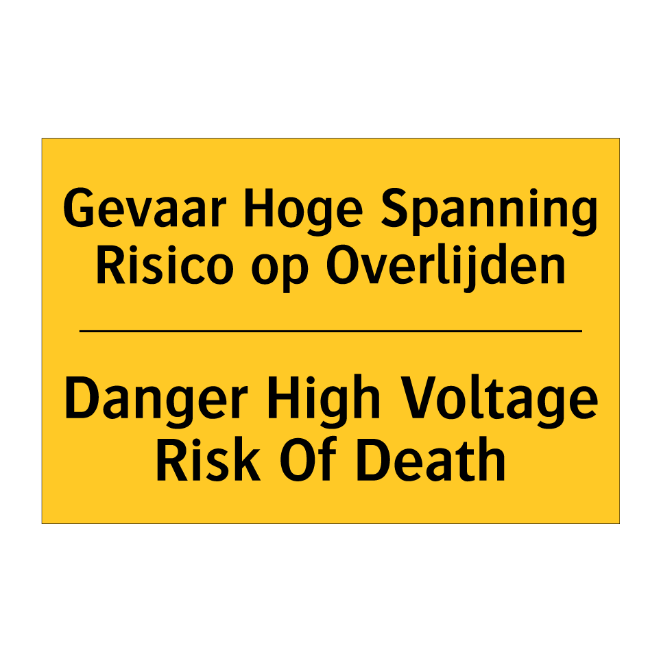Koop Gevaar Hoge Spanning Risico op Overlijden - Danger High Voltage ...