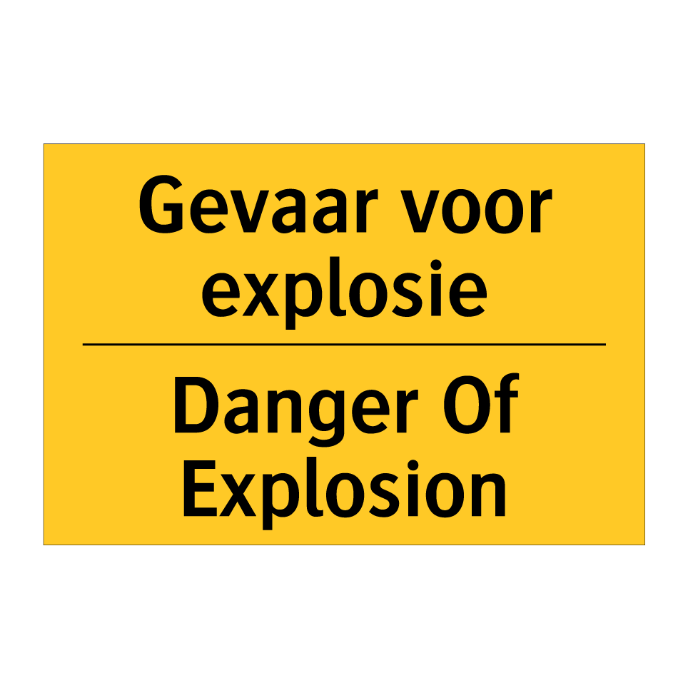 Koop Gevaar voor explosie - Danger Of Explosion bord | SignOnline | NL ...