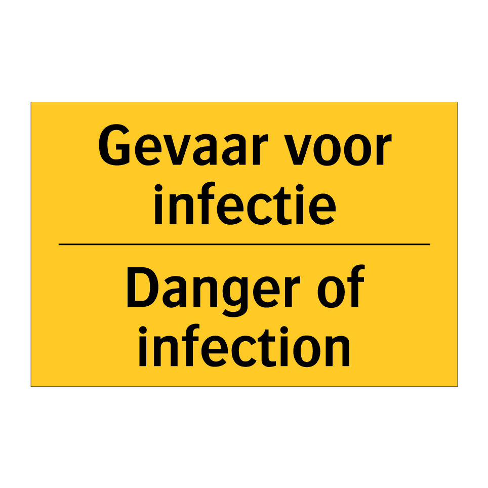 Koop Gevaar voor infectie - Danger of infection bord | SignOnline | NL ...