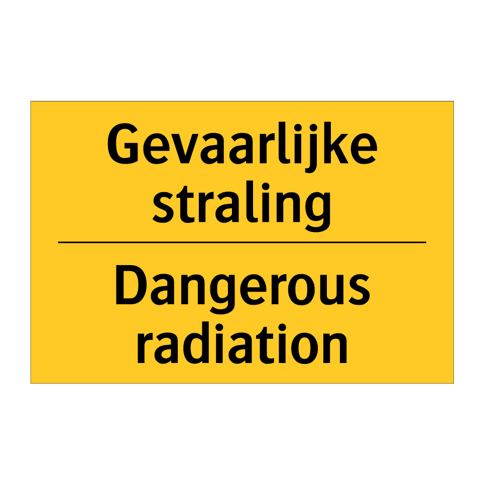 Koop Gevaarlijke straling - Dangerous radiation bord | SignOnline | NL ...