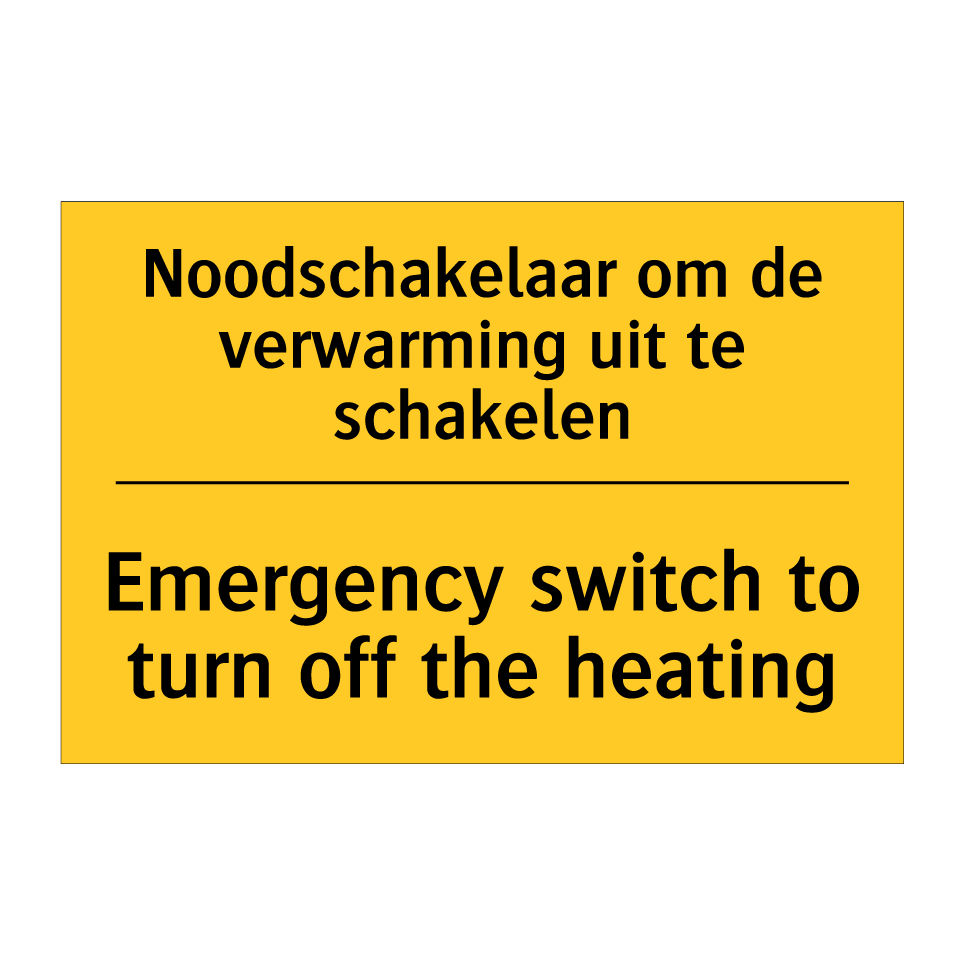 Koop Noodschakelaar om de verwarming uit te schakelen - Emergency ...