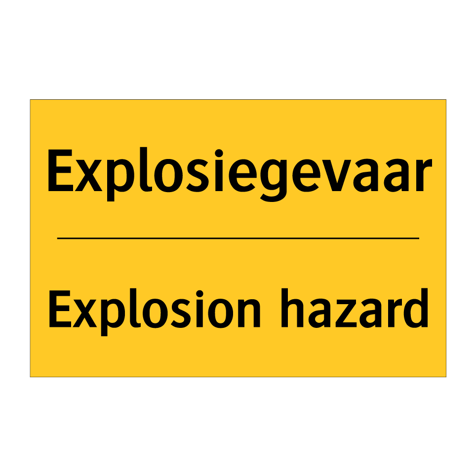 Koop Explosiegevaar - Explosion hazard bord | SignOnline | NL-W3553