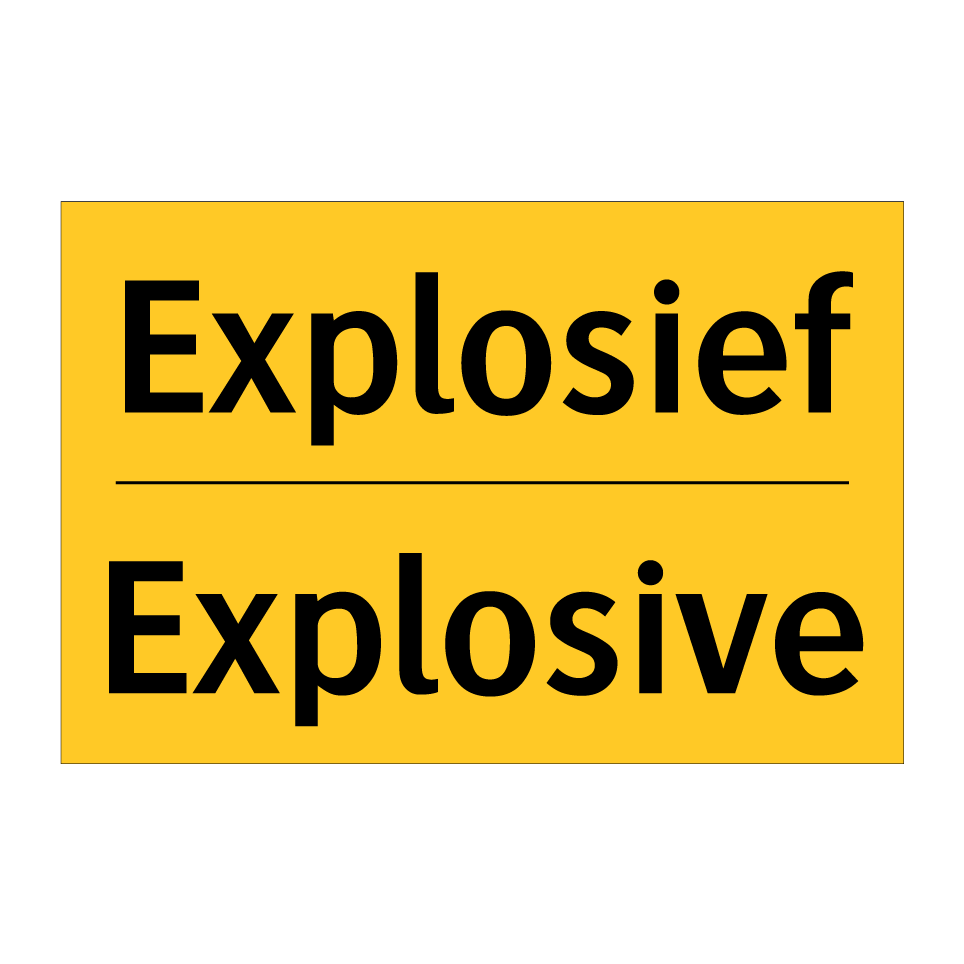 Koop Explosief - Explosive bord | SignOnline | NL-W3556