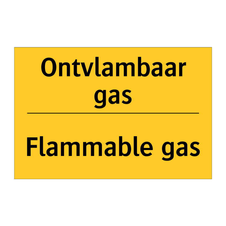 Koop Ontvlambaar gas - Flammable gas bord | SignOnline | NL-W3577