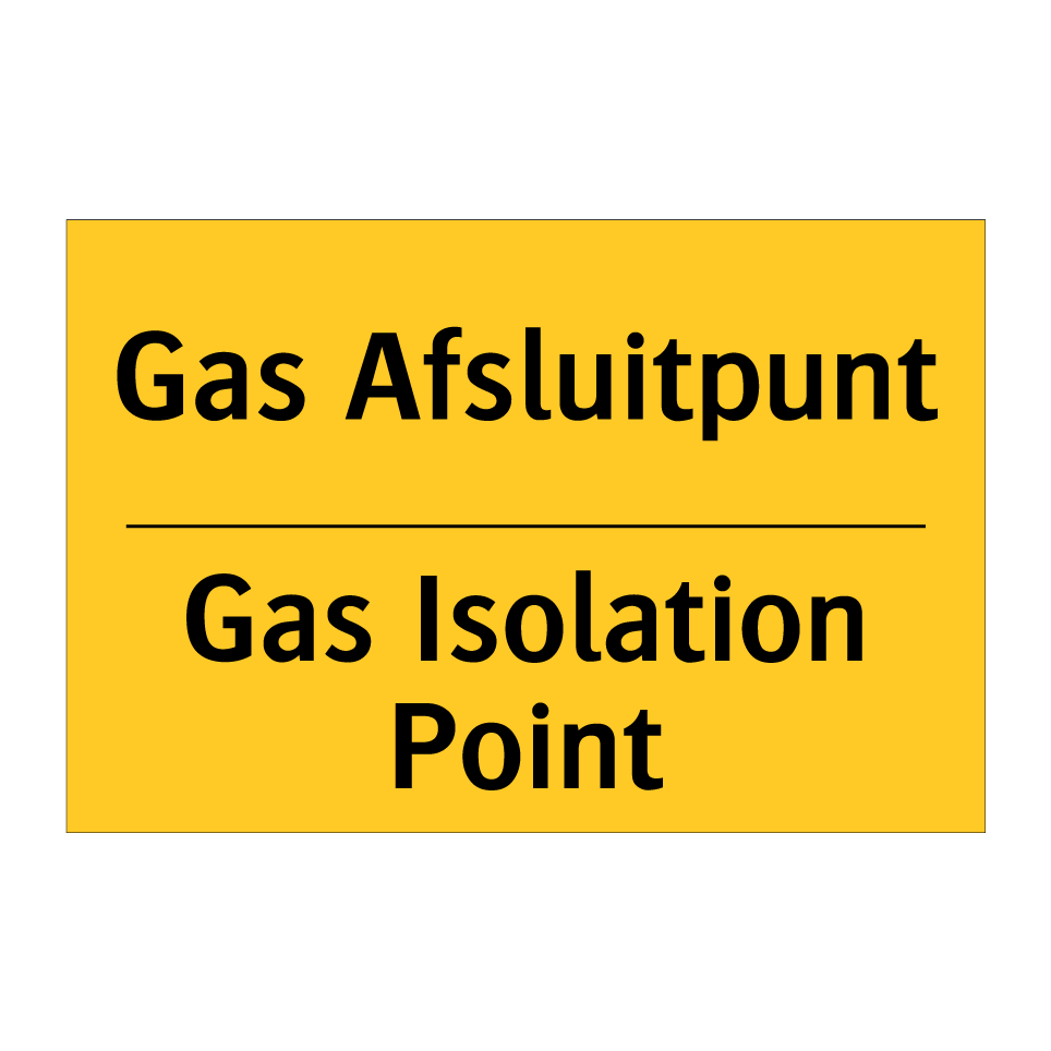 Koop Gas Afsluitpunt - Gas Isolation Point bord | SignOnline | NL-W3607
