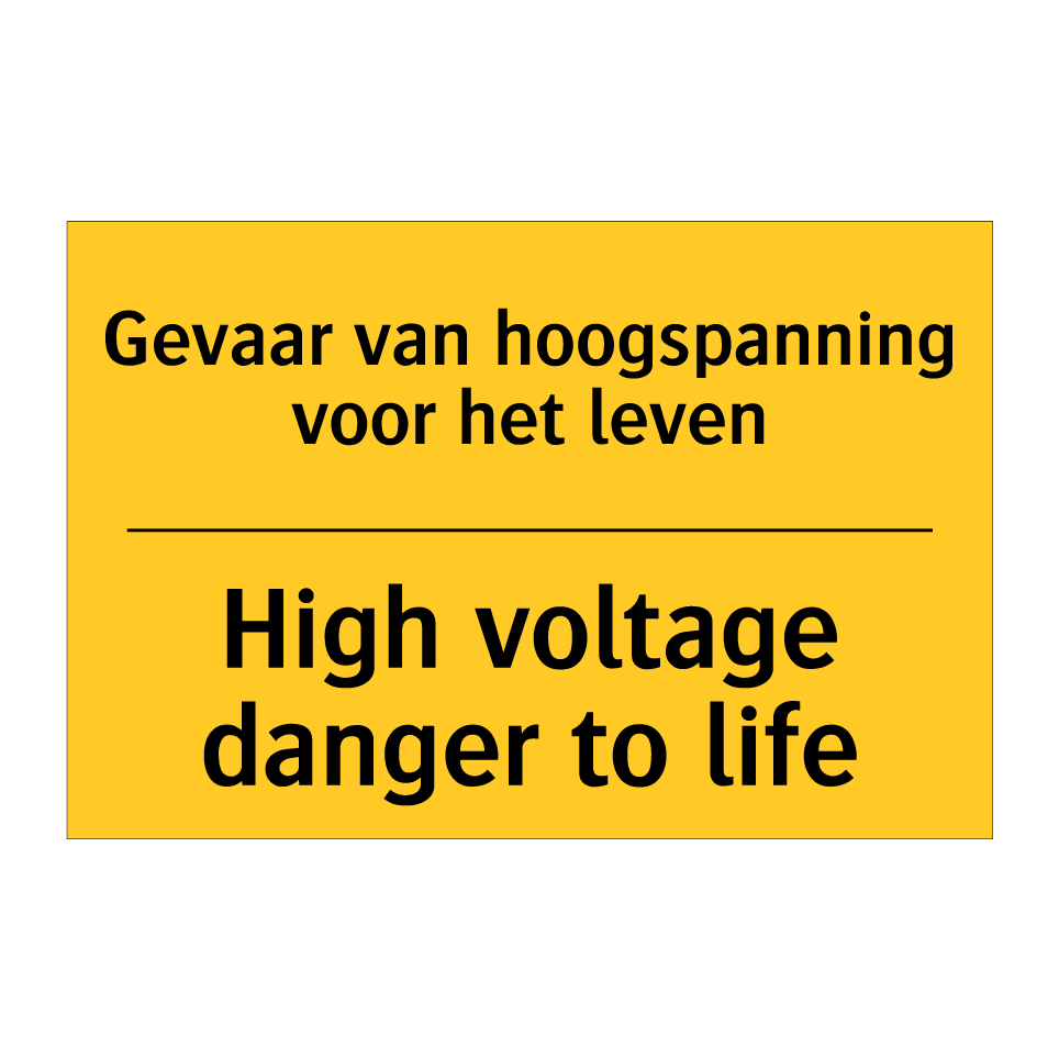 Koop Gevaar van hoogspanning voor het leven - High voltage danger to ...