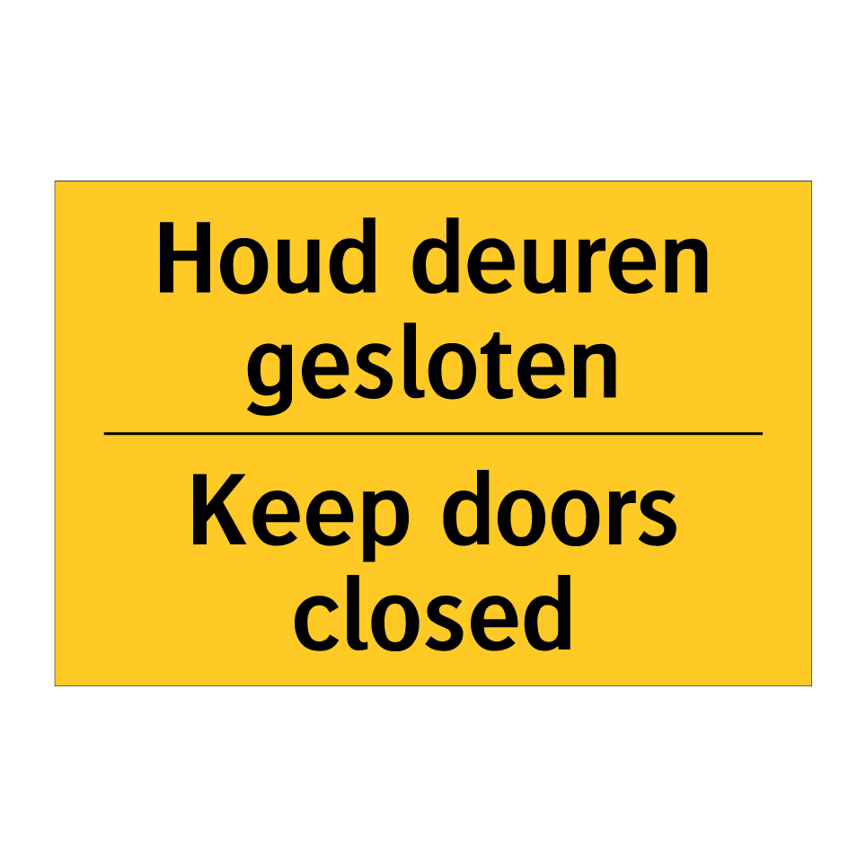 Koop Houd deuren gesloten - Keep doors closed bord | SignOnline | NL-W3710