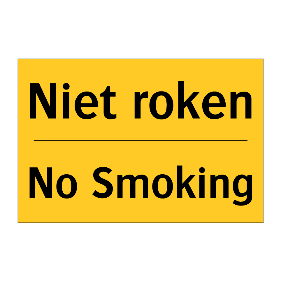 Koop Niet roken - No Smoking bord | SignOnline | NL-W3817