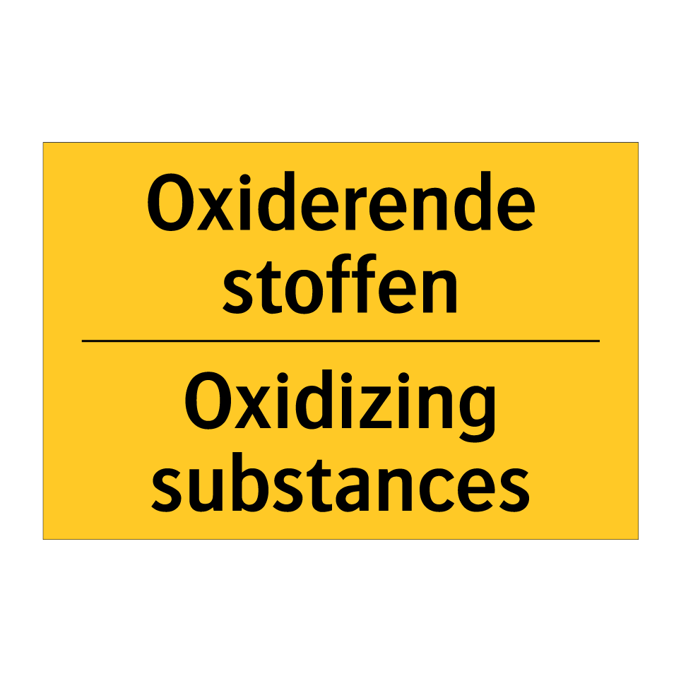 Koop Oxiderende stoffen - Oxidizing substances bord | SignOnline | NL-W3864
