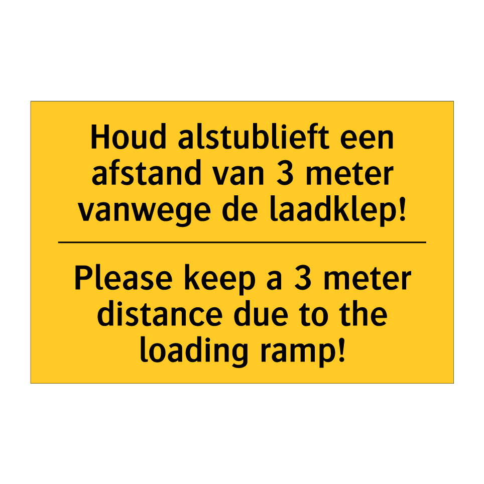 Koop Houd alstublieft een afstand van /.../ - Please keep a 3 meter ...