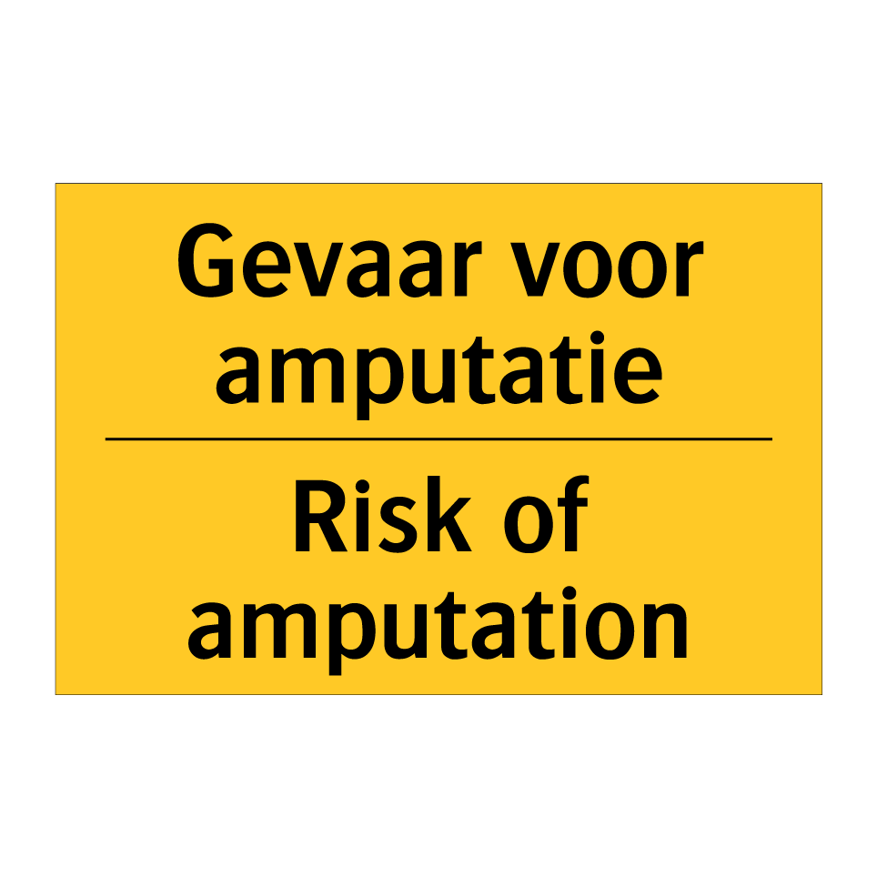 Koop Gevaar voor amputatie - Risk of amputation bord | SignOnline | NL ...