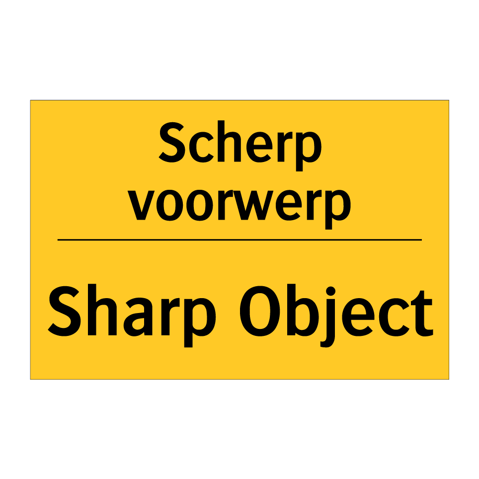 Koop Scherp voorwerp - Sharp Object bord | SignOnline | NL-W3999
