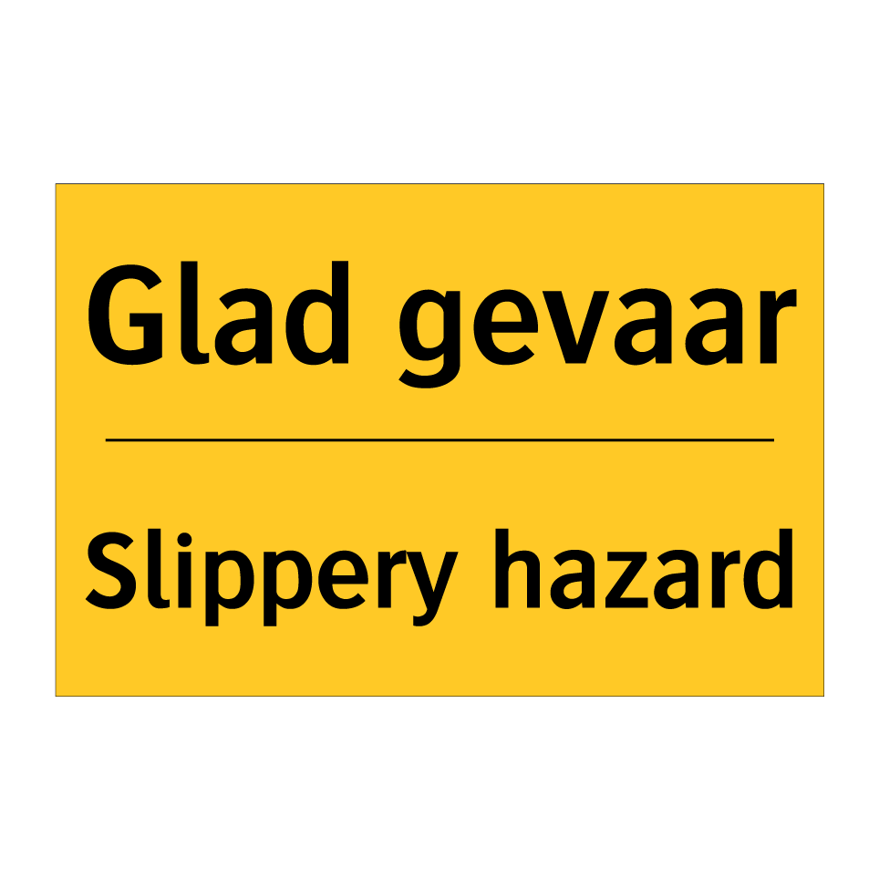 Koop Glad gevaar - Slippery hazard bord | SignOnline | NL-W4005