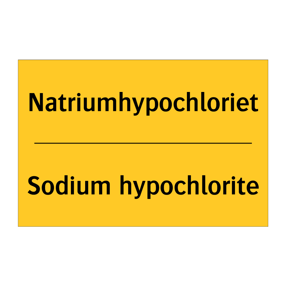 Koop Natriumhypochloriet - Sodium hypochlorite bord | SignOnline | NL-W4017