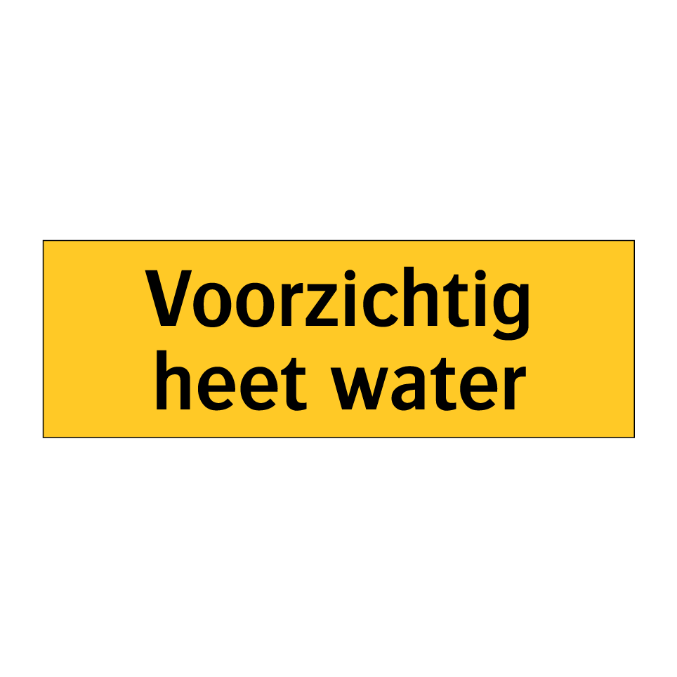 Koop Voorzichtig heet water bord | SignOnline | NL-W403