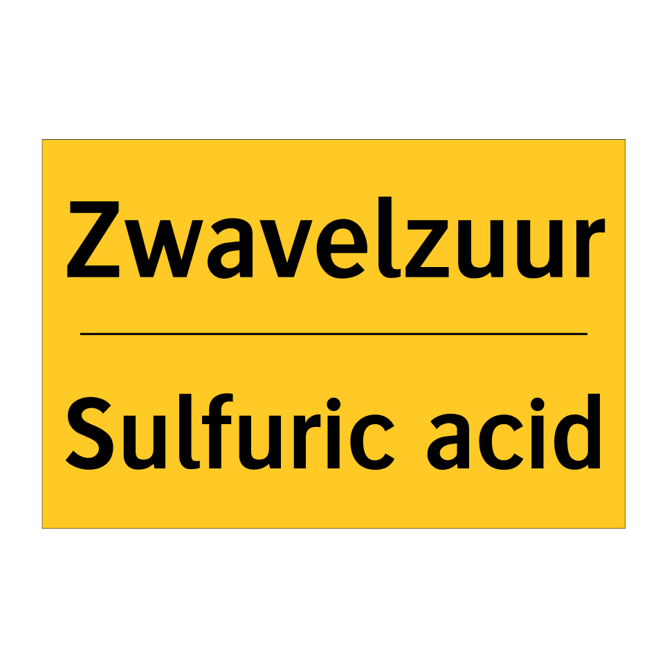 Koop Zwavelzuur - Sulfuric acid bord | SignOnline | NL-W4053