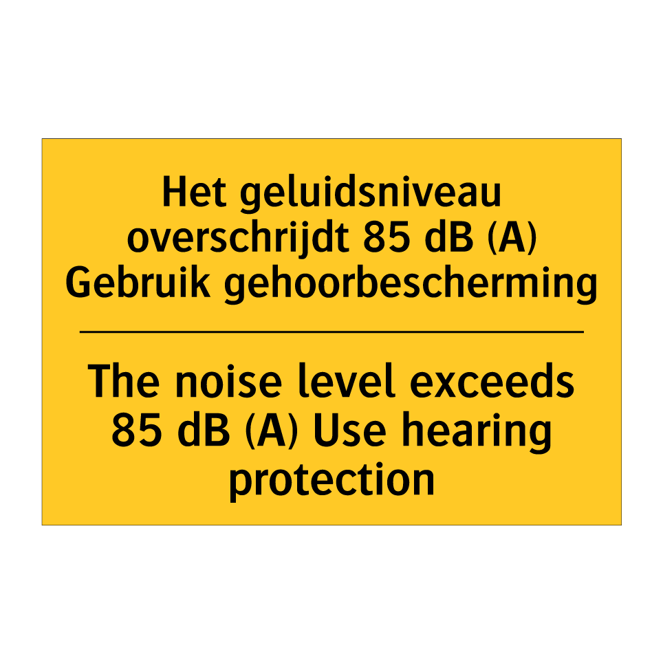 Koop Het geluidsniveau overschrijdt /.../ - The noise level exceeds 85 ...
