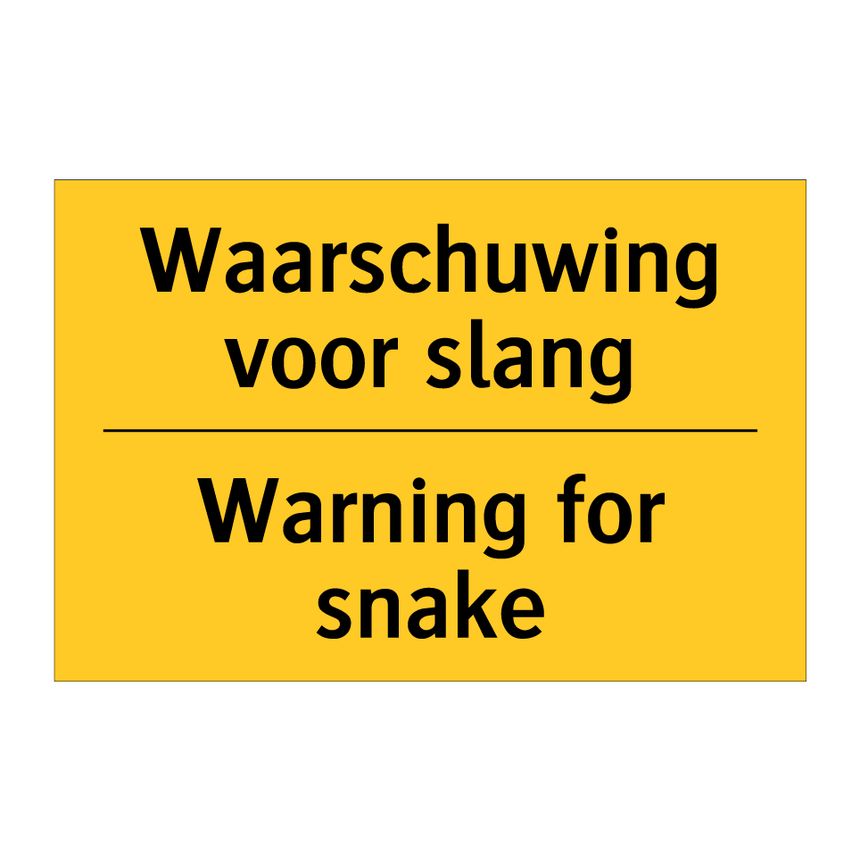 Koop Waarschuwing voor slang - Warning for snake bord | SignOnline | NL ...