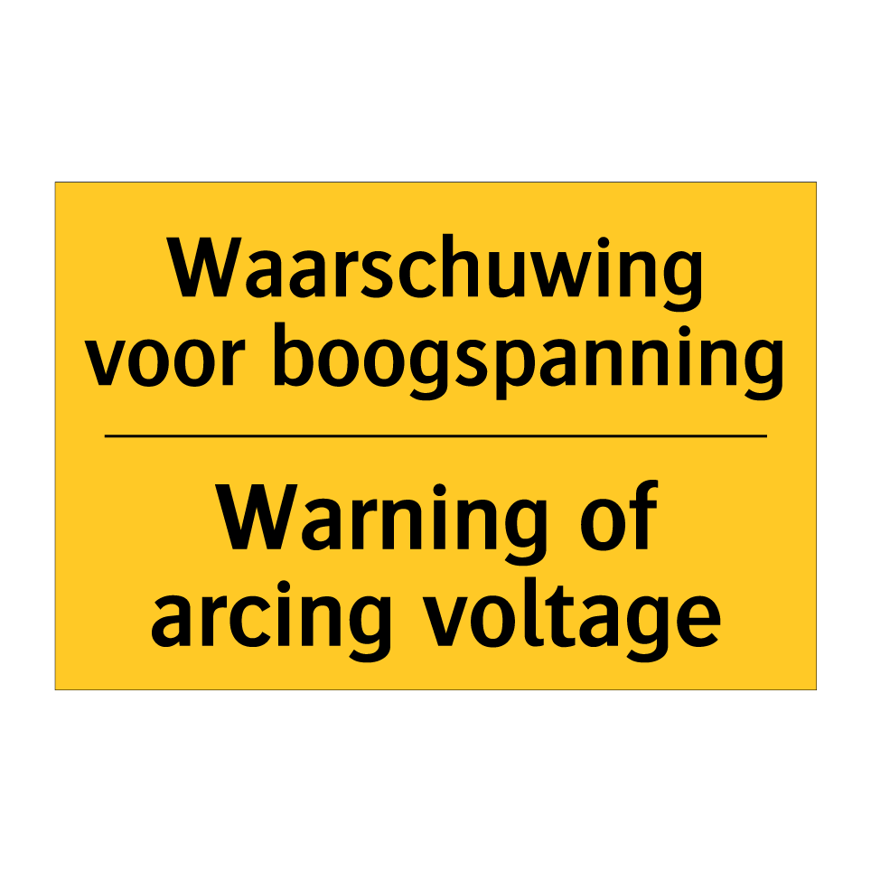 Koop Waarschuwing voor boogspanning - Warning of arcing voltage bord ...