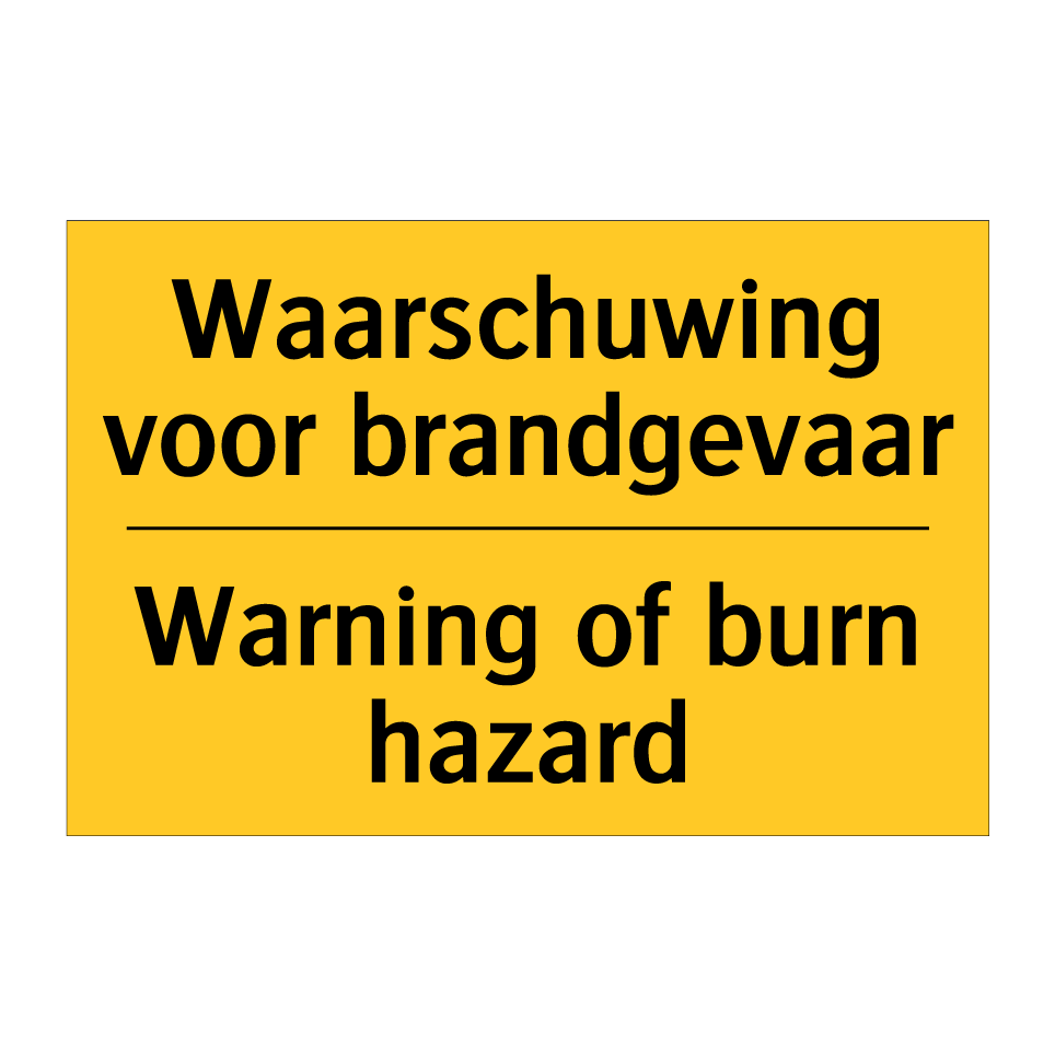 Koop Waarschuwing voor brandgevaar - Warning of burn hazard bord ...