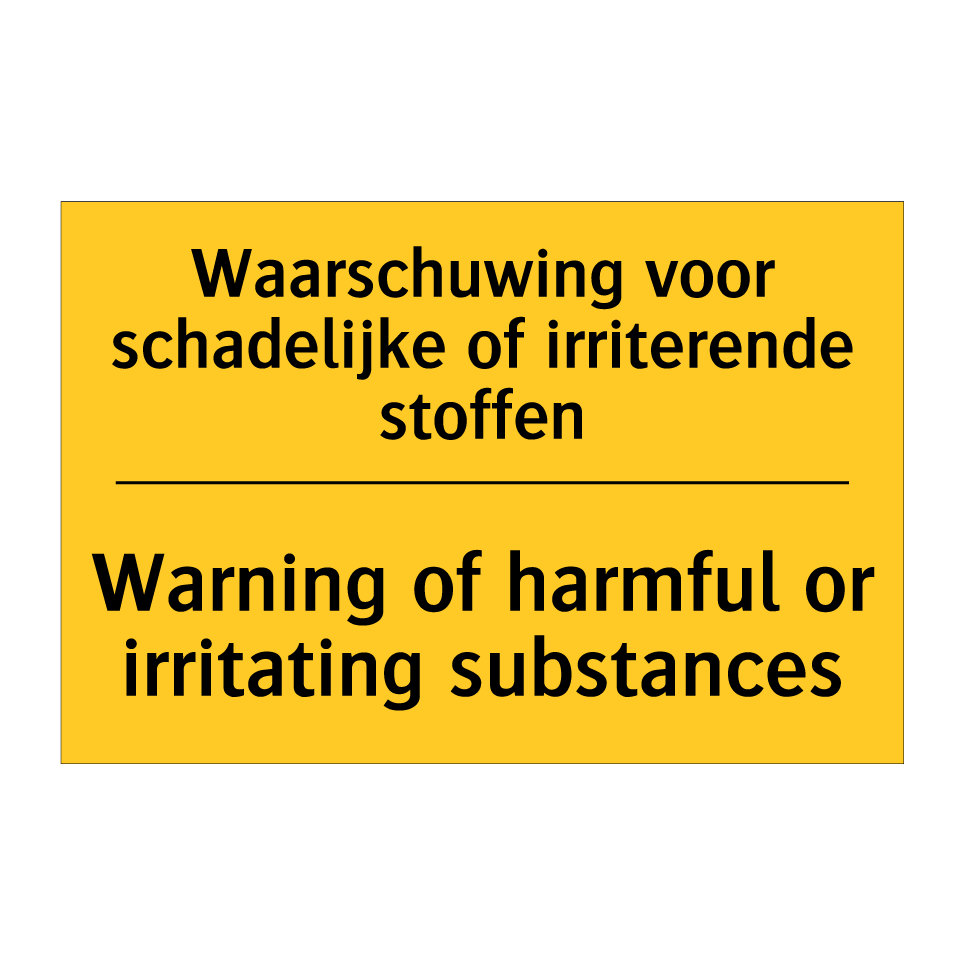 Koop Waarschuwing voor schadelijke of irriterende stoffen - Warning of ...