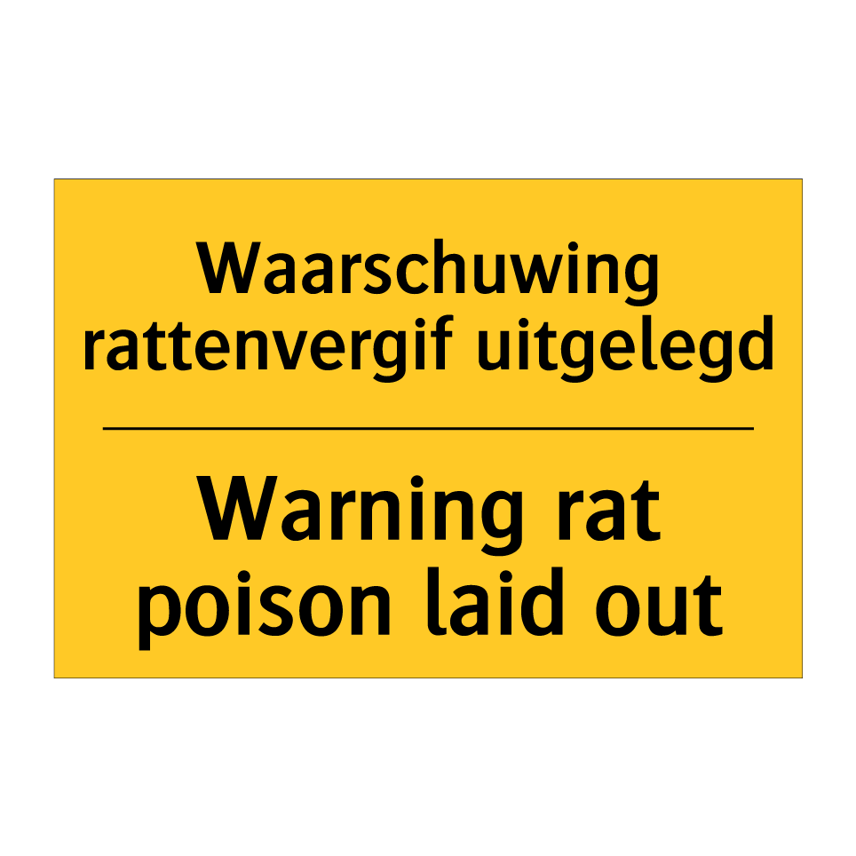 Koop Waarschuwing rattenvergif uitgelegd - Warning rat poison laid out ...