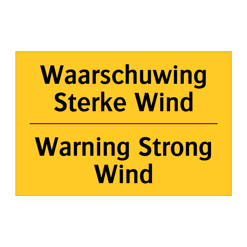Koop Waarschuwing Sterke Wind - Warning Strong Wind bord | SignOnline ...