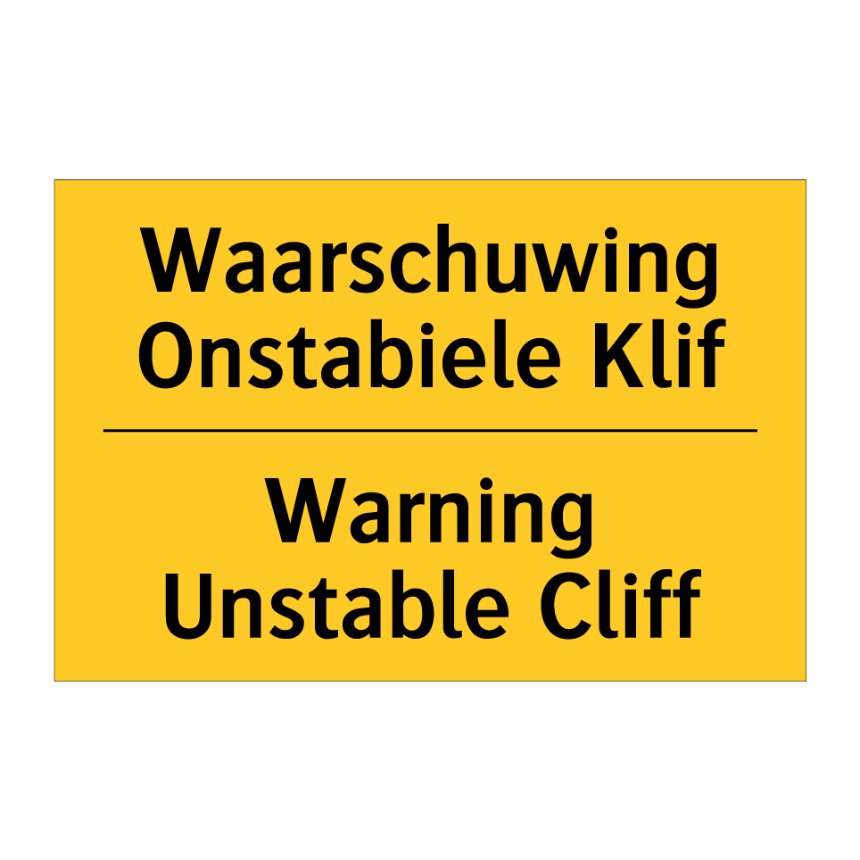 Koop Waarschuwing Onstabiele Klif - Warning Unstable Cliff bord ...