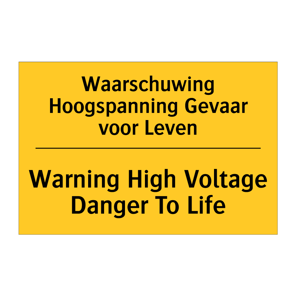 Koop Waarschuwing Hoogspanning Gevaar voor Leven - Warning High Voltage ...
