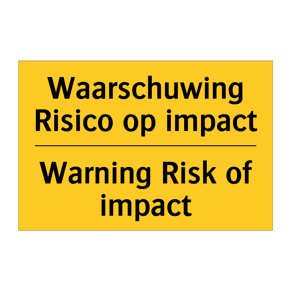 Koop Waarschuwing Risico op impact - Warning Risk of impact bord ...