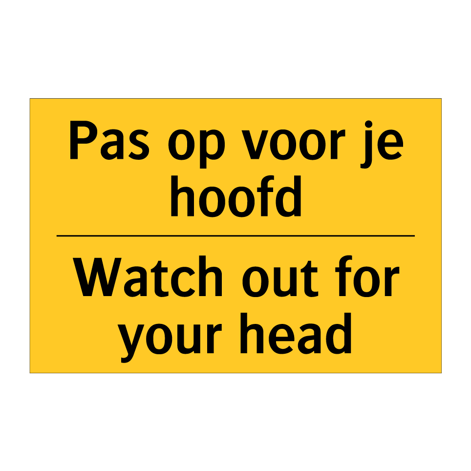Koop Pas op voor je hoofd - Watch out for your head bord | SignOnline ...