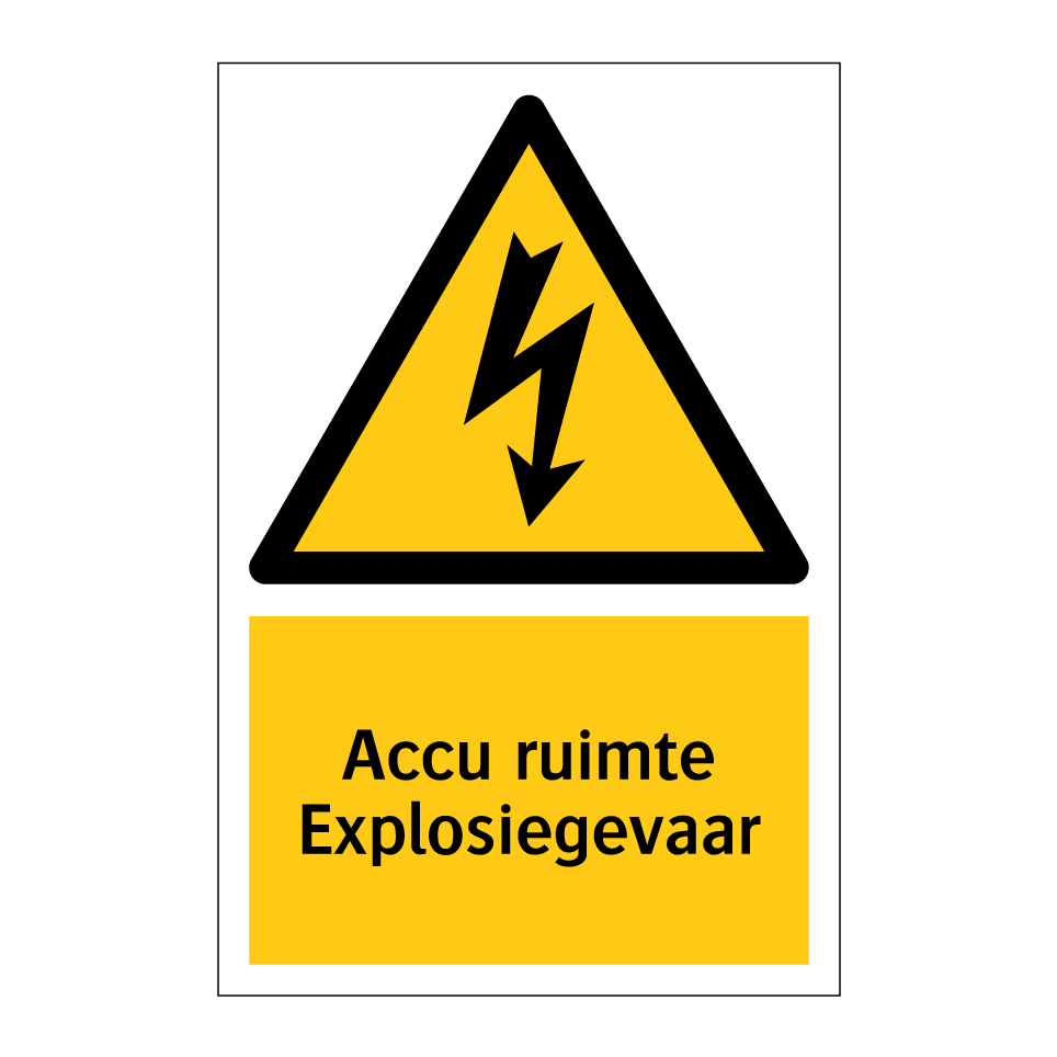 Koop Accu ruimte Explosiegevaar bord | SignOnline | NL-W4804