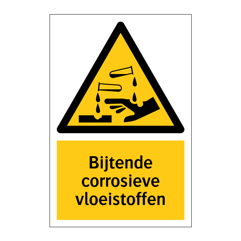 Koop Bijtende corrosieve vloeistoffen bord | SignOnline | NL-W4954