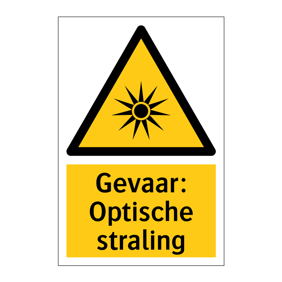 Koop Gevaar: Optische straling bord | SignOnline | NL-W5682