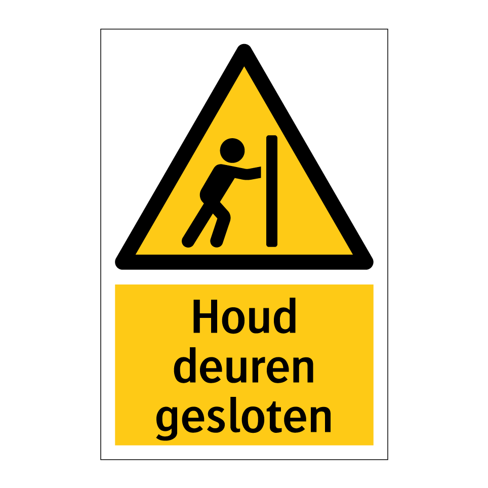Koop Houd deuren gesloten bord | SignOnline | NL-W5978