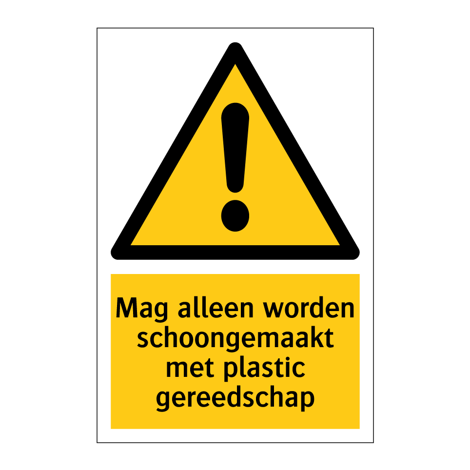 Koop Mag alleen worden schoongemaakt met plastic gereedschap bord ...