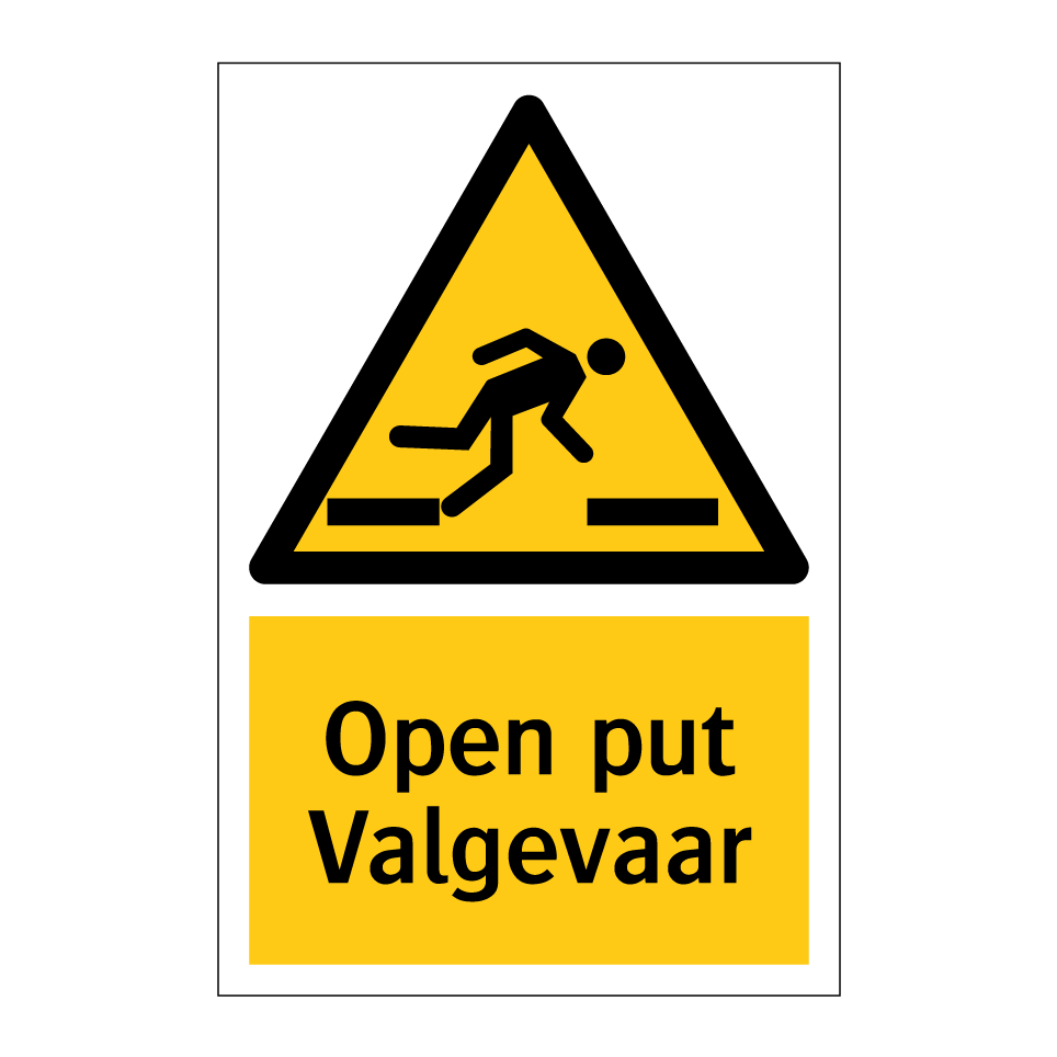 Koop Open put Valgevaar bord | SignOnline | NL-W6106