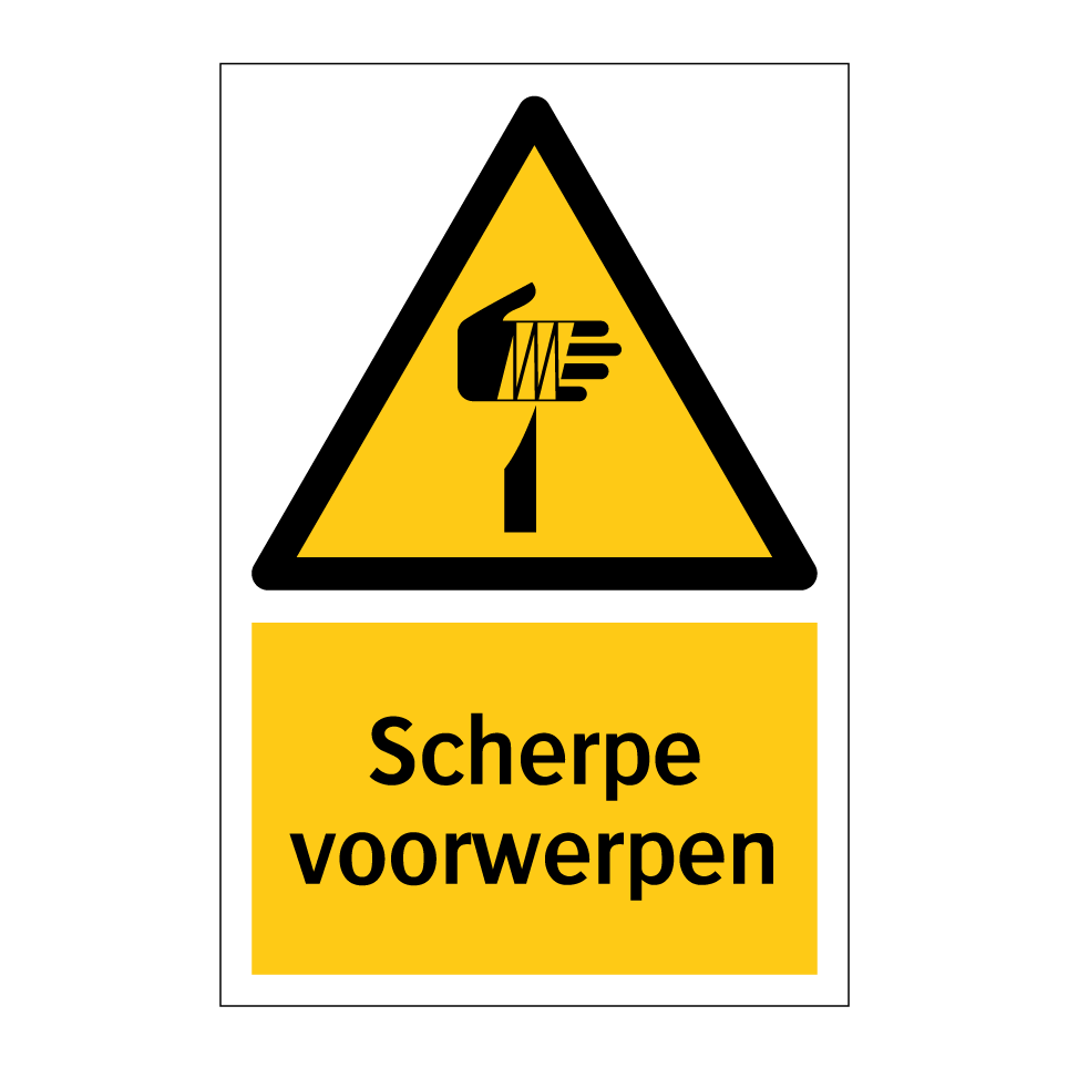 Koop Scherpe voorwerpen bord | SignOnline | NL-W6249