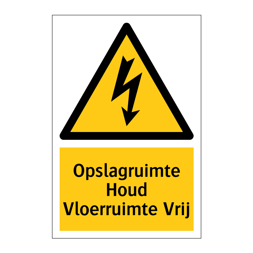 Koop Opslagruimte Houd Vloerruimte Vrij bord | SignOnline | NL-W6291