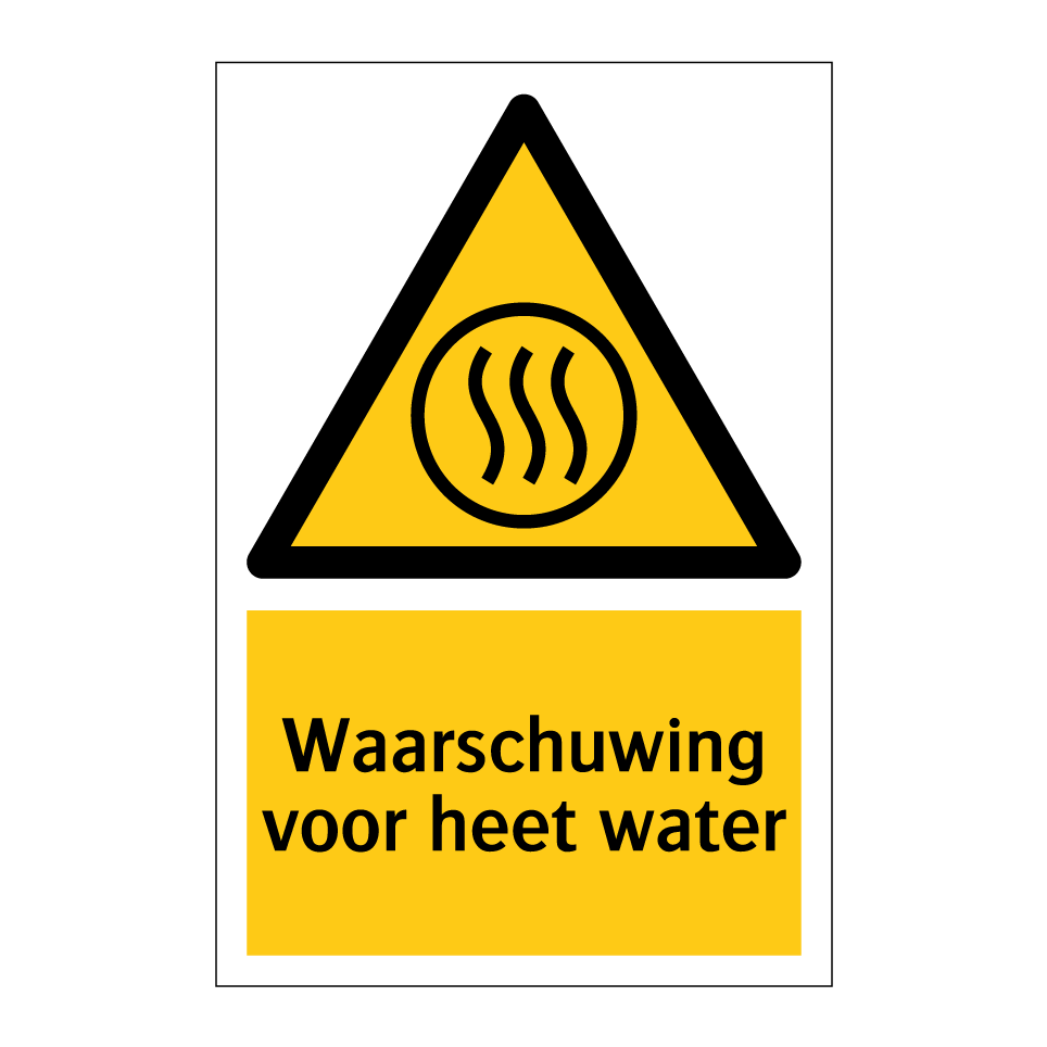 Koop Waarschuwing voor heet water bord | SignOnline | NL-W6465